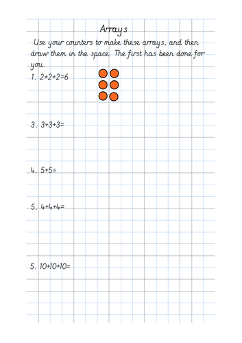 Year 1 Arrays: Introducing Multiplication With Repeated Addition ... Year 1 Arrays: Introducing Multiplication With Repeated Addition ...