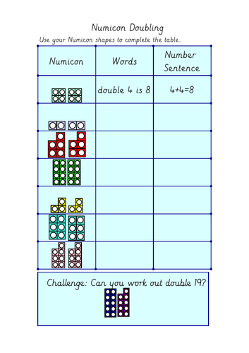 Year 1 Doubling Using Numicon | Teaching Resources Year 1 Doubling Using Numicon | Teaching Resources