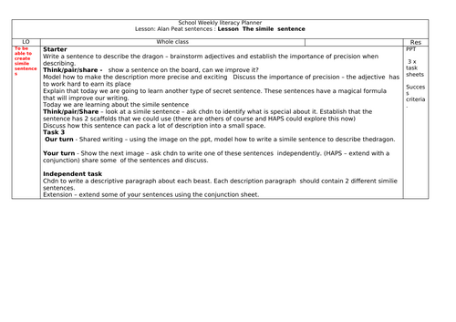 'SIMILE' COMPLETE LESSON (ALAN PEAT) FULLY UPDATED 2025 | Teaching ...