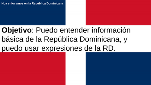 Dominican Republic Culture and Language Spanish | Teaching Resources