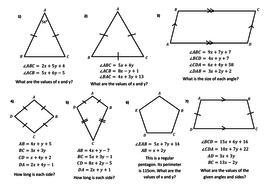 Simultaneous Equations in Geometrical Problems | Teaching Resources