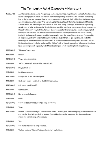The Tempest - English unit 3/4 | Teaching Resources