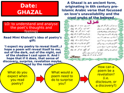 Ghazal - Unseen Poem | Teaching Resources