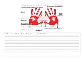 Macbeth - symbol/motif of blood | Teaching Resources