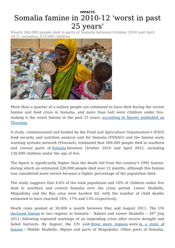 Effects of Food Insecurity | Teaching Resources