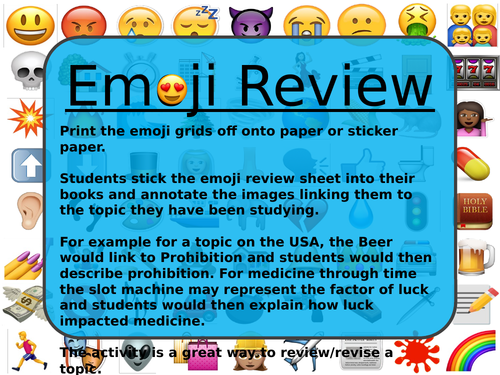 Revision: Emoji Review | Teaching Resources