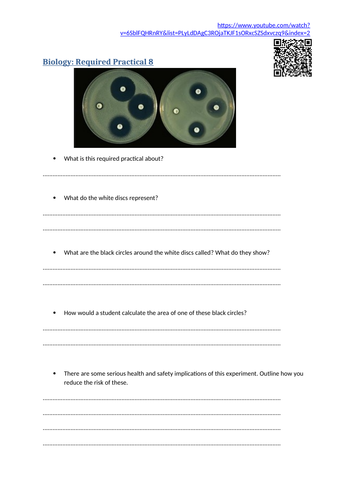 Aqa Science Required Practical Revision Teaching Resources