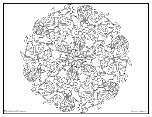 Coloring Pages 10 different Spring Mandala Designs Perfect for testing ...