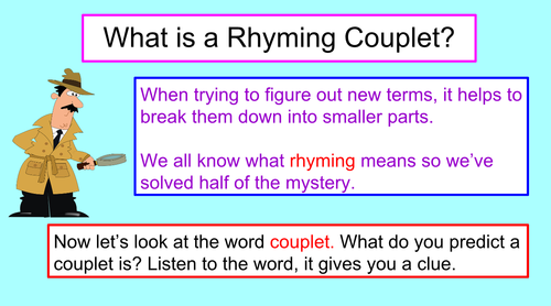 Rhyming Couplets Lesson | Teaching Resources