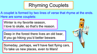 Rhyming Couplets Lesson | Teaching Resources