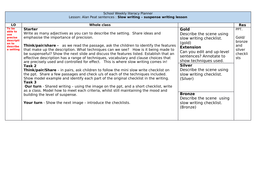 SLOW WRITING - SUSPENSE WRITING - COMPLETE LESSON | Teaching Resources
