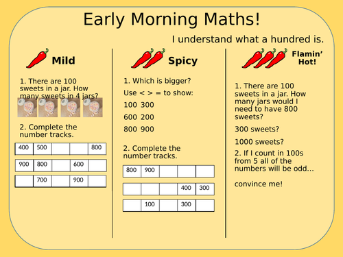 White Rose year 3 Early Morning Maths Revision | Teaching Resources