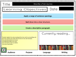 Revision: GCSE Descriptive Writing: 'A Train Journey' | Teaching Resources