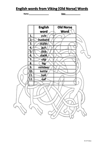 The Vikings - Viking Words Activity + Game | Teaching Resources