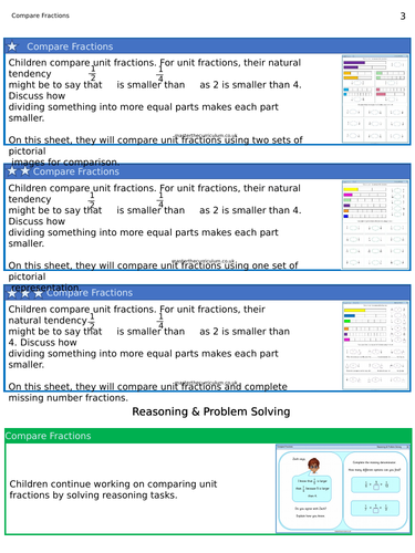 Year 3- Summer - Week 1 Differentiated Fractions Worksheets - White ...