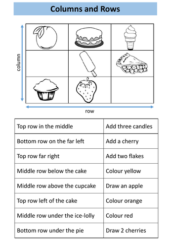Position and Direction : Year 1- White Rose Maths | Teaching Resources