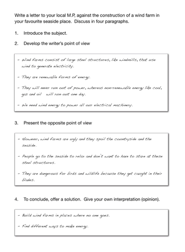 Practise Writing A Balanced Argument In A Letter (9-14 years ...
