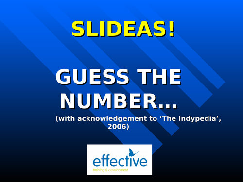 Slideas: Guess the number | Teaching Resources