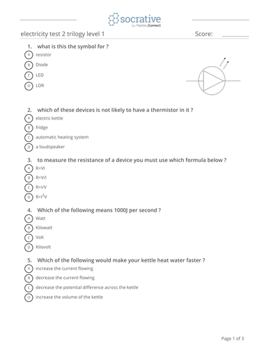 AQA physics GCSE 9 -1 exam practice M/C revision questions for paper 1 ...