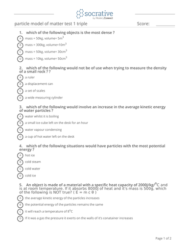 AQA physics GCSE 9 -1 exam practice M/C revision questions for paper 1 ...