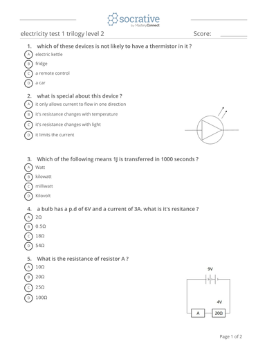 AQA physics GCSE 9 -1 exam practice M/C revision questions for paper 1 ...