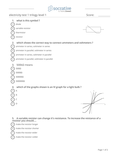 AQA physics GCSE 9 -1 exam practice M/C revision questions for paper 1 ...