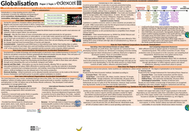 Globalisation Revision Knowledge Organiser - Edexcel A Level Geography | Teaching Resources