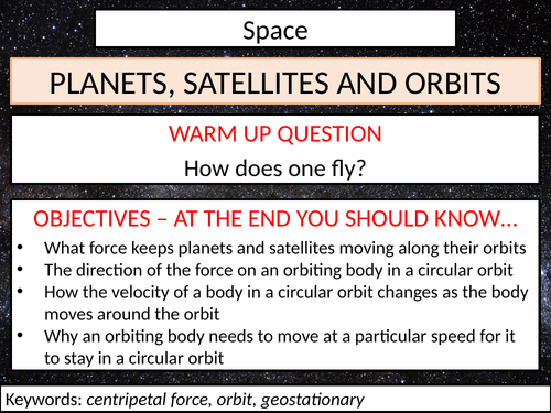 Planets, Satellites and Orbits | Teaching Resources