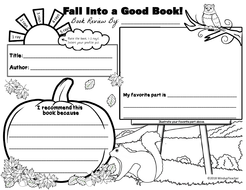 Book Review Poster - Fall Into a Good Book! *Print and Go!* | Teaching ...