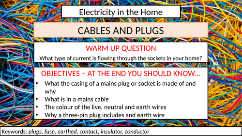 Cables and Plugs Whole Lesson with Worksheets | Teaching Resources