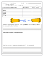 String Telephone Investigation by snugboro23 - Teaching Resources - Tes