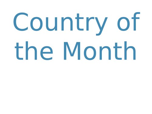 Country of the Month Display | Teaching Resources
