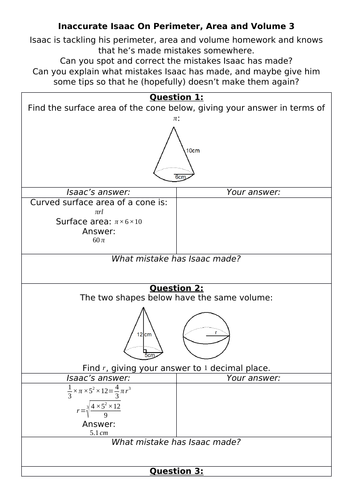 Erica's errors - GCSE | Teaching Resources