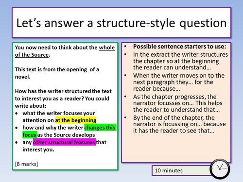 English Language Paper 1 - Q3 Resources | Teaching Resources