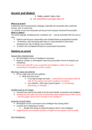 Accent and Dialect Revision Summary Sheet | Teaching Resources
