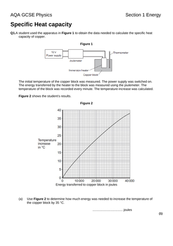 Section 1 - Energy AQA Physics GCSE | Teaching Resources
