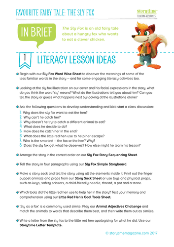 Storytime - Sly Fox Pack | Teaching Resources