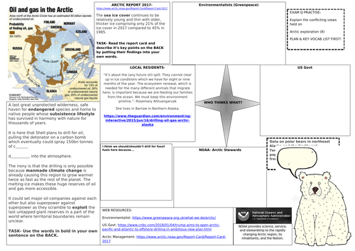 Arctic Exploration- Different Views Worksheet- Differentiated ...