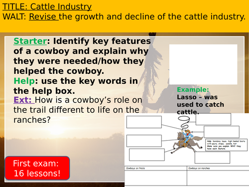 Cattle Industry (Rise and Decline): REVISION American West | Teaching ...