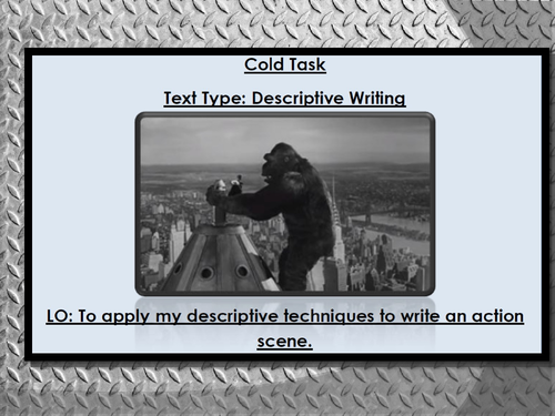 KING KONG - Lesson 1 -COLD TASK (NARRATIVE) | Teaching Resources