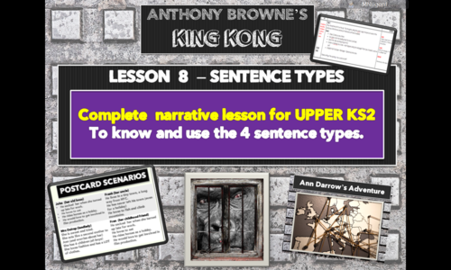 KING KONG - LESSON 9 - THE 4 SENTENCE TYPES | Teaching Resources