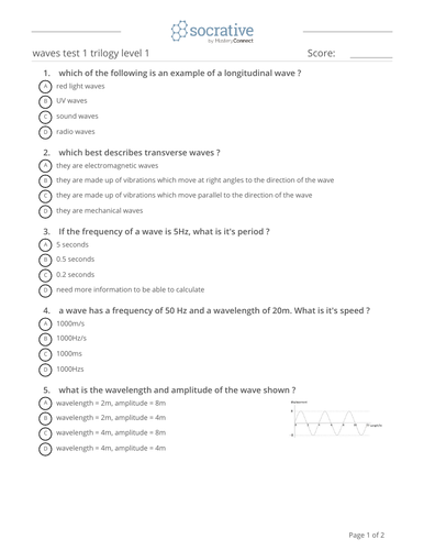 AQA physics GCSE 9 -1 exam practice M/C revision questions for paper 2 ...