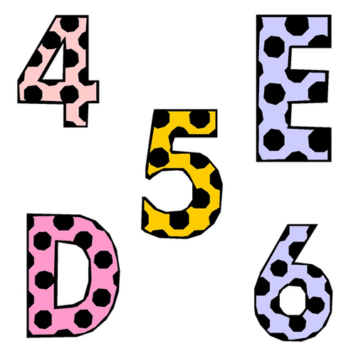 Alphabet and Numbers Clip Art - Polka Dots Alphabet and Numbers Clip ...
