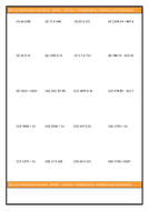 DMAS - Division, Multiplication, Addition and Subtraction (With Answers ...