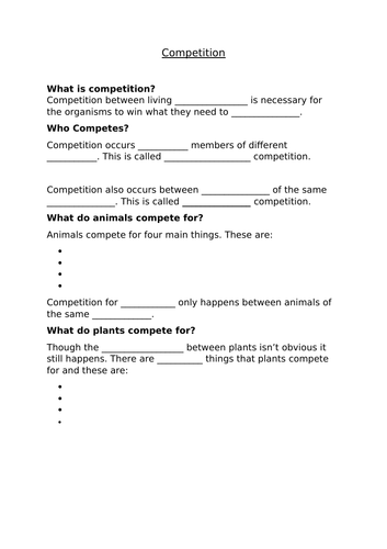 Competition | Teaching Resources