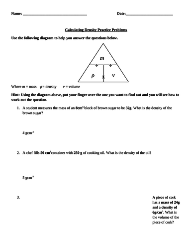 Density | Teaching Resources