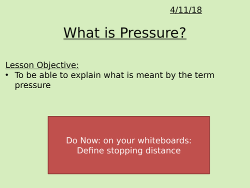 Pressure Teaching Resources