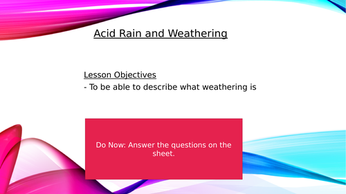 Acid rain and weathering | Teaching Resources