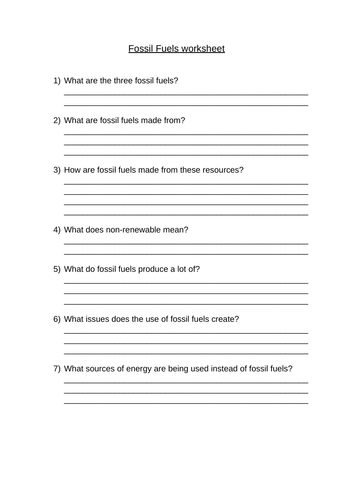 Fossil Fuels and Global Warming | Teaching Resources