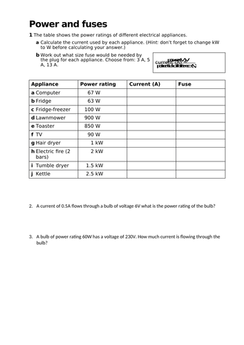 Power | Teaching Resources